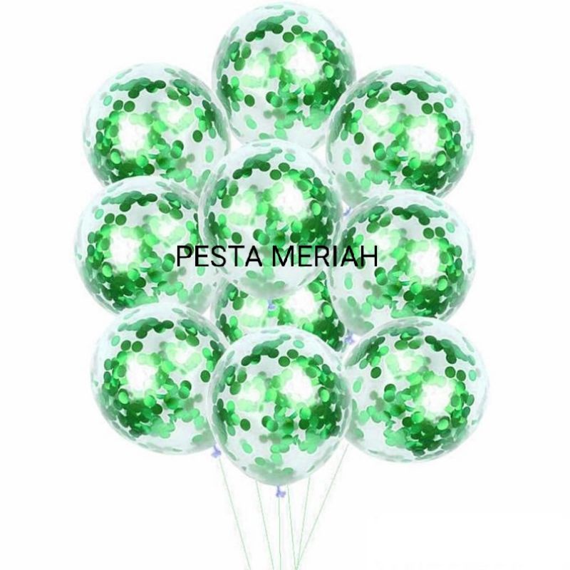 Jual BALON LATEX TRANSPARAN ISI CONFETTI / BALON ISI CONFETTI / BALON ...