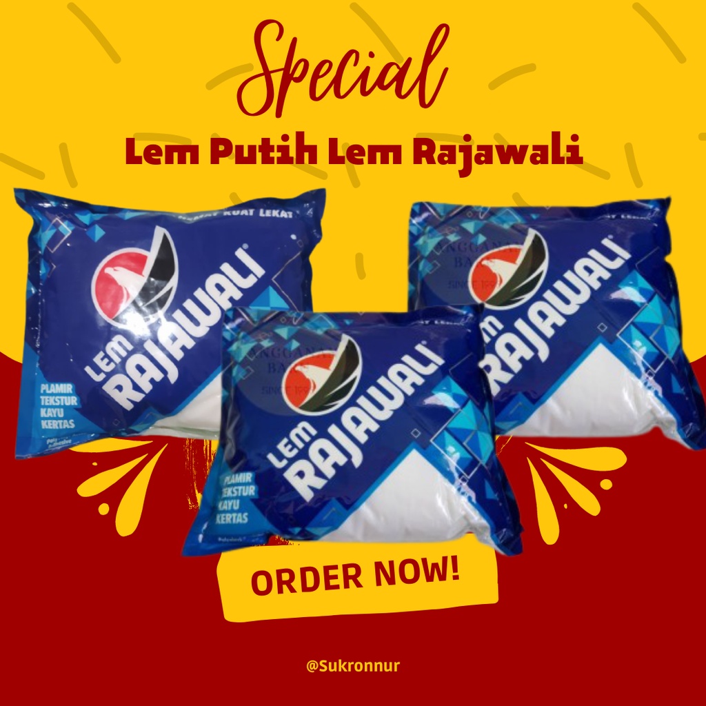Jual Lem Rajawali Lem Putih Lem Kayu Plamir Lem serbaguna kemasan biru ...