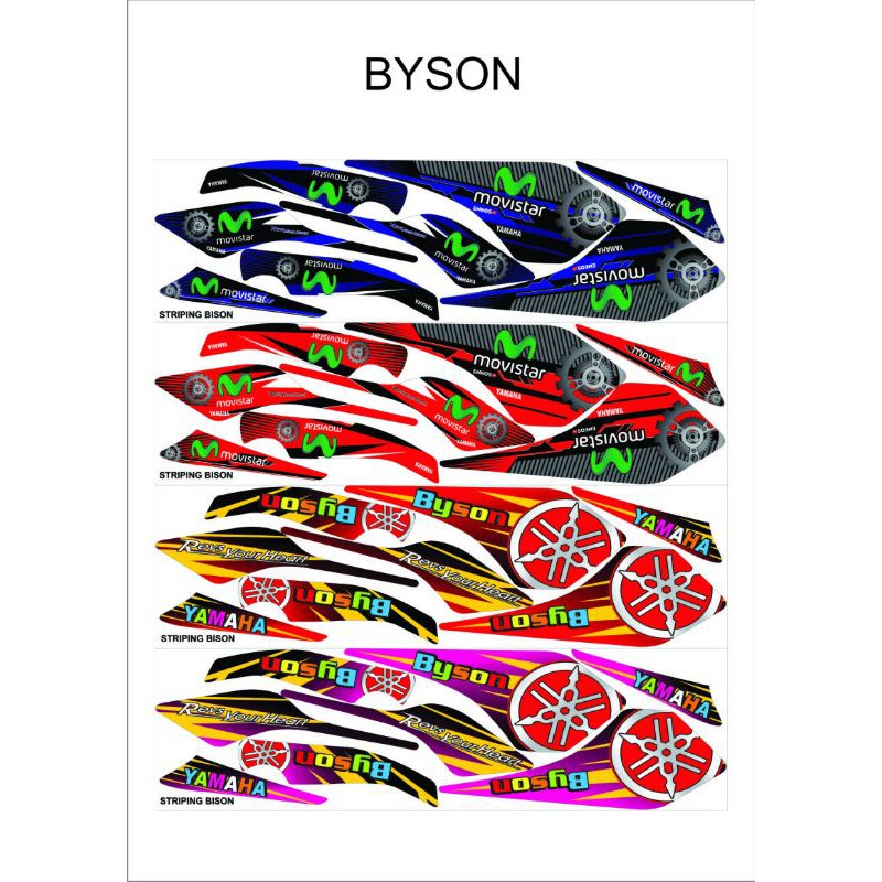 Jual STIKER/STRIPING LIS BODY MOTOR BISON/BYSON MOTIP MOVISTAR | Shopee ...
