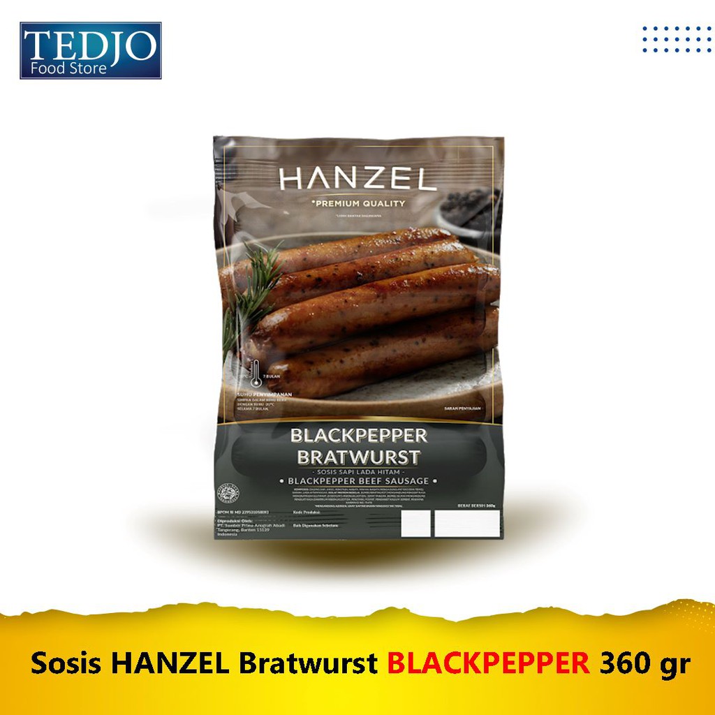 Jual Sosis HANZEL Bratwurst Blackpepper 360 gr | Shopee Indonesia
