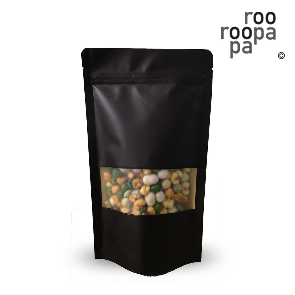 Jual 12 X 20 Hitam Window / Kantong Kemasan Warna Hitam Berjendela ...