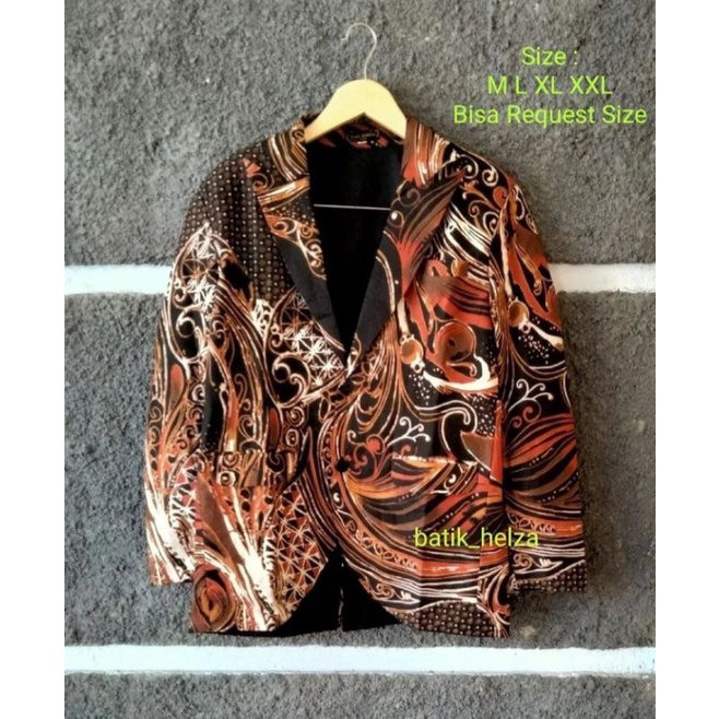 Jual Jas Batik Eksklusif Pria Motif Abstrak Cocok Untuk Kondangan ...