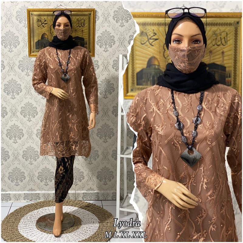 Jual Kebaya Lyodra / Atasan Brokat Tunik/ Kebaya Set / Kebaya Tile ...