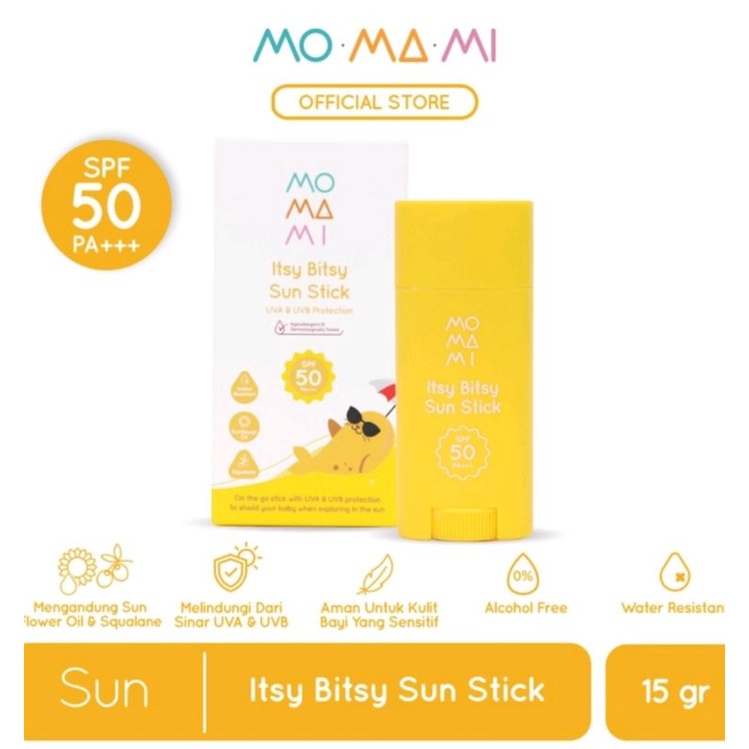 Jual Momami Itsy Bitsy Sun Stick 15ml | Shopee Indonesia