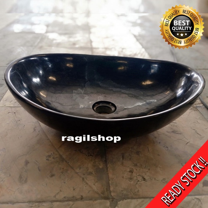Jual Wastafel Marmer Oval Panjang 40 cm Halus Luar Dalam Awet Afur Pipa ...