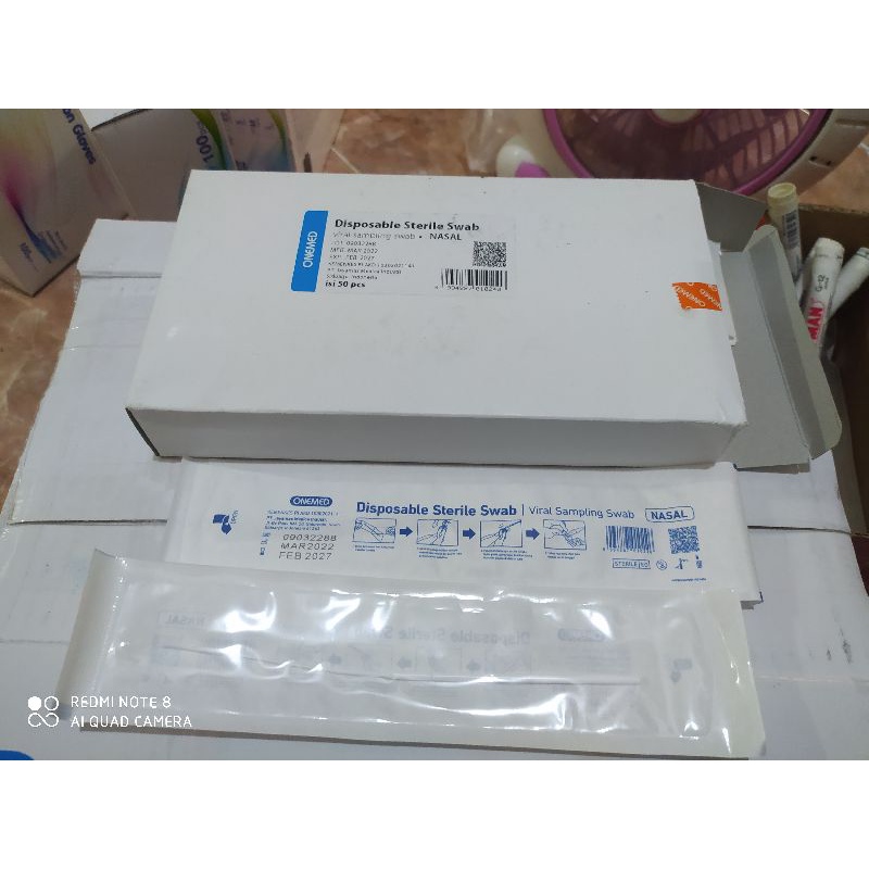 Jual colokan hidung nasal swab sterile colokan antigen flocked swab ...