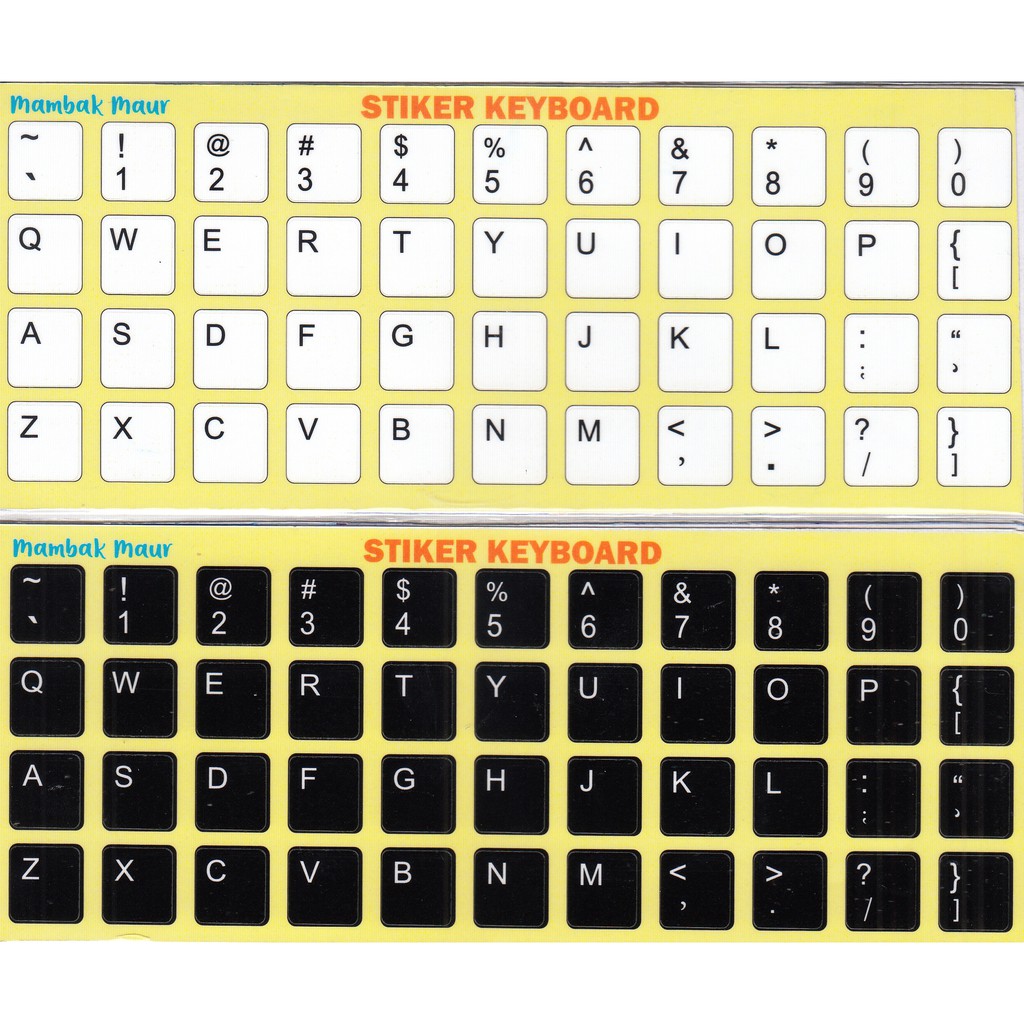 Jual STIKER KEYBOARD POLOS, PILIHAN WARNA HITAM DAN PUTIH, BAHAN VINYL ...