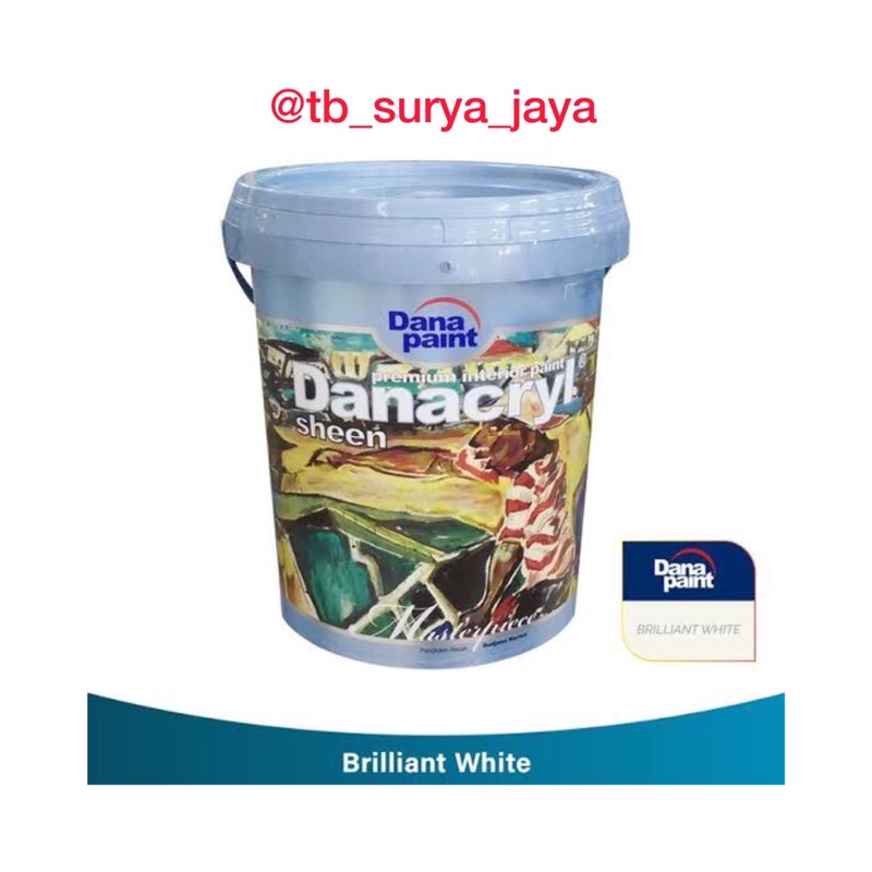 Jual CAT TEMBOK DANACRYL SHEEN DANAPAINT 20 LITER PUTIH | Shopee Indonesia