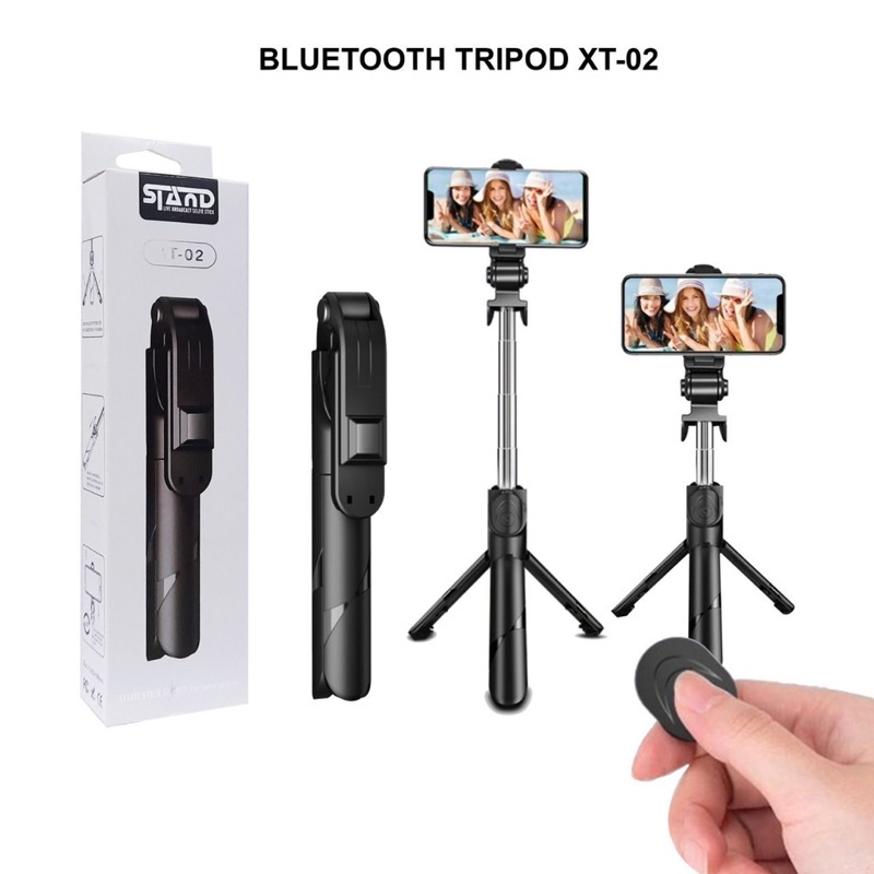 Jual TRIPOD HP BLUETOOTH MULTI FUNGSI - STAND XT02 Tripod Tongsis Bluetooth | Shopee Indonesia