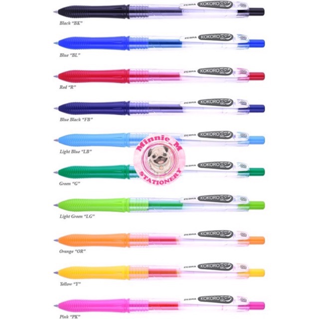 Jual Pulpen Gel Kokoro / Zebra Kokoro Color 0,5mm | Shopee Indonesia