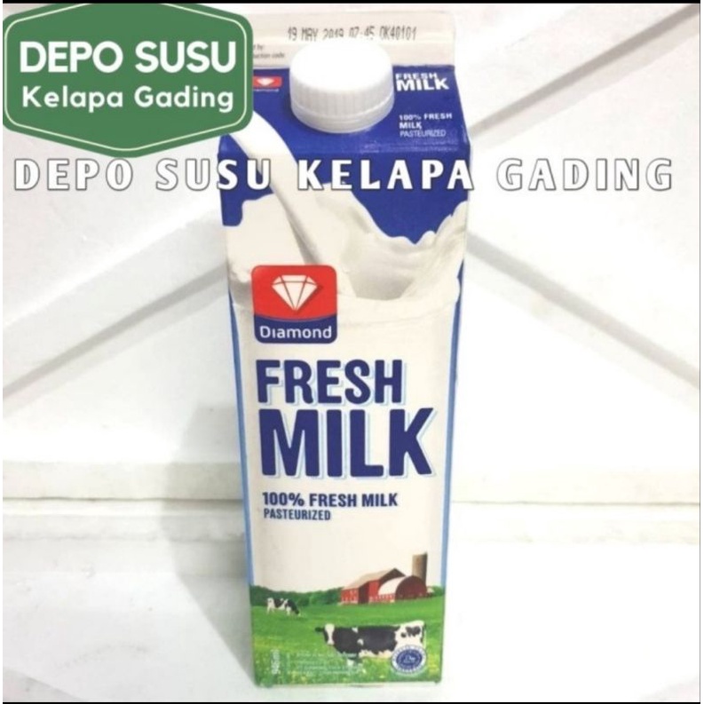 Jual Susu Segar Diamond Fresh Milk Satuan 1 Liter | 1lt Diamon Full Cream Plain lt Pasteurisasi ...