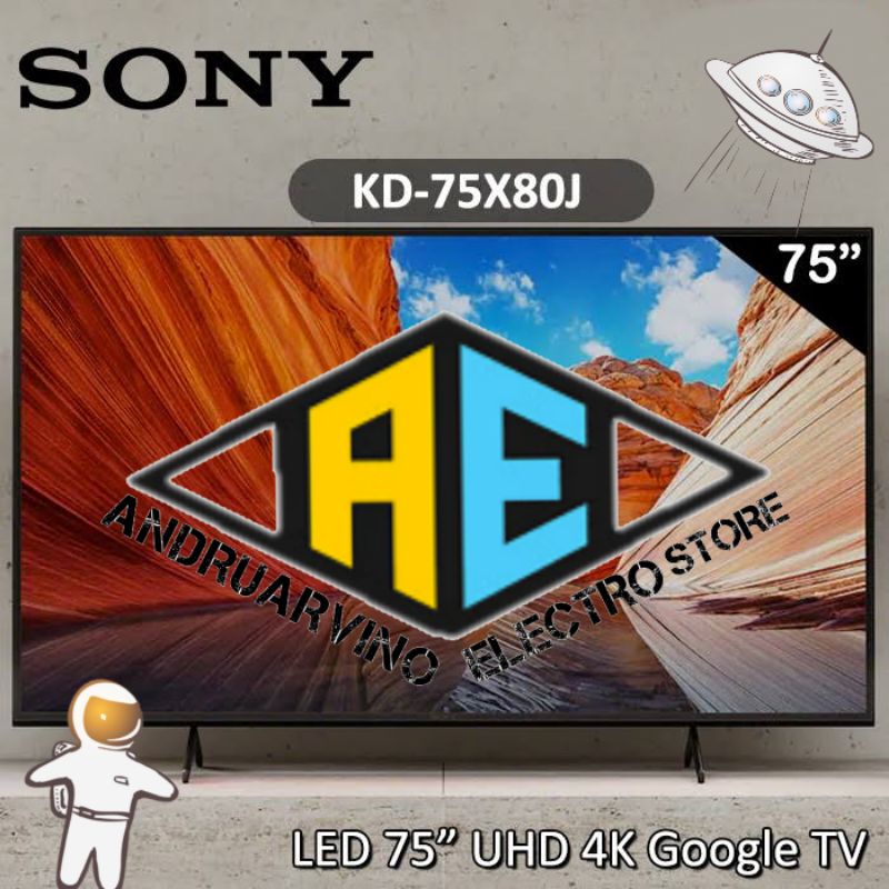 Jual SONY Google TV 75 Inch HDR - KD-75X80J UHD 4K SMART ANDROID TV ...