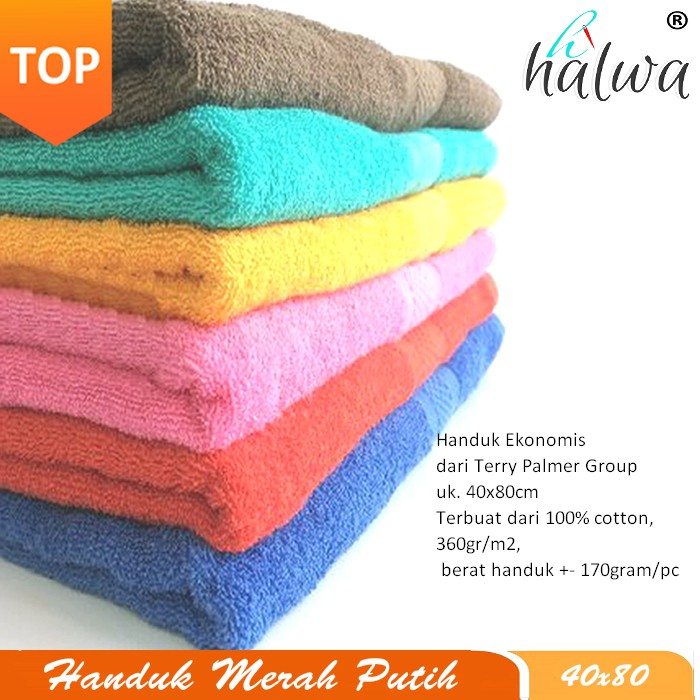 Jual handuk anak baby lembut handuk tebal Handuk Merah Putih 40x80 ...