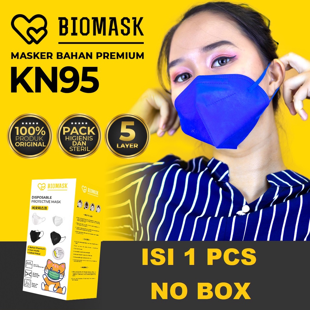 Jual BIOMASK - Masker KN95 5 PLY - 1 Pcs Earloop Disposable Mask KN 95 ...
