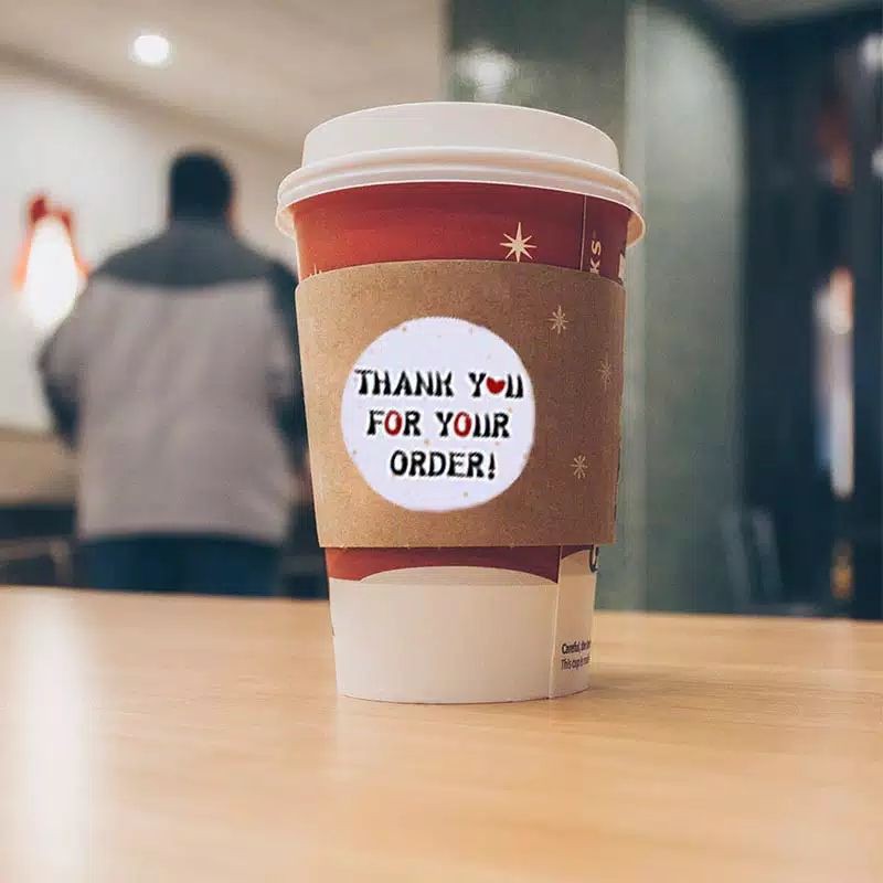 Jual 1 roll 500pcs Label Thank You for your order Sticker stiker segel ...