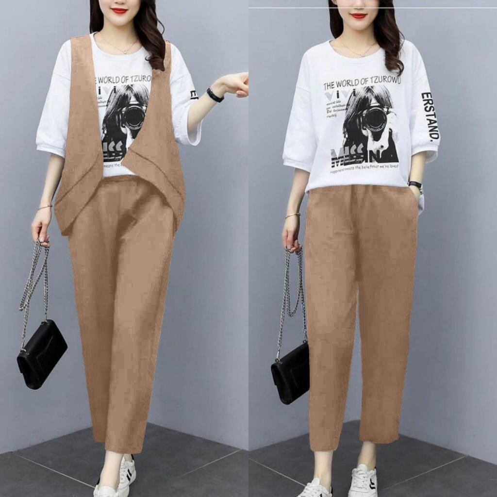 Jual Jf - Baju Casual Remaja Motif Printing Setelan Dewasa Cardi Baju ...