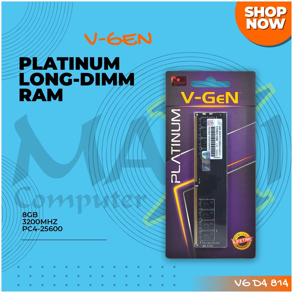 Jual V-Gen Platinum 8GB DDR4 3200Mhz PC4-25600 LONGDIMM Memory RAM ...