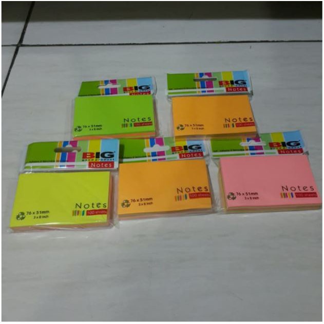 Jual Sticky Notes / Post It BIG 76 x 51mm ( Tumpuk ) 100 Sheets ...