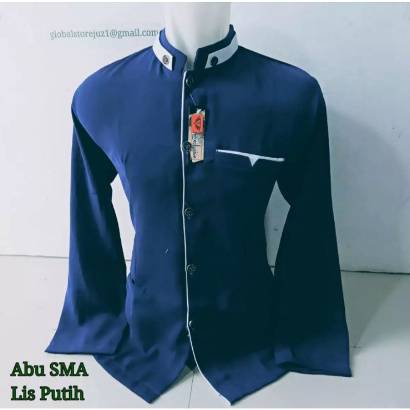 Jual Jasko Jas Koko Abu SMA Lis Putih Polos Bahan Hightwis Tebal dan ...