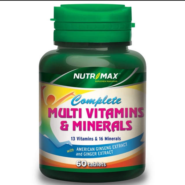 Jual Nutrimax Complete Multi Vitamins & Minerals - 60 tablets | Shopee ...