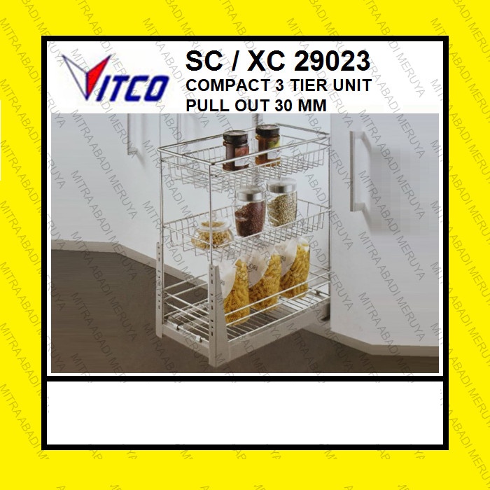 Jual Vitco XC SC SM 29023 Rak Bumbu Dapur 3 Susun Laci Tarik Stainless ...
