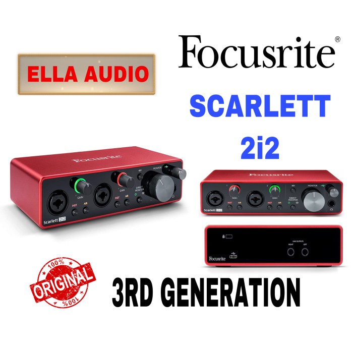 Jual focusrite scarlett 2i2 3rd gen soundcard | Shopee Indonesia