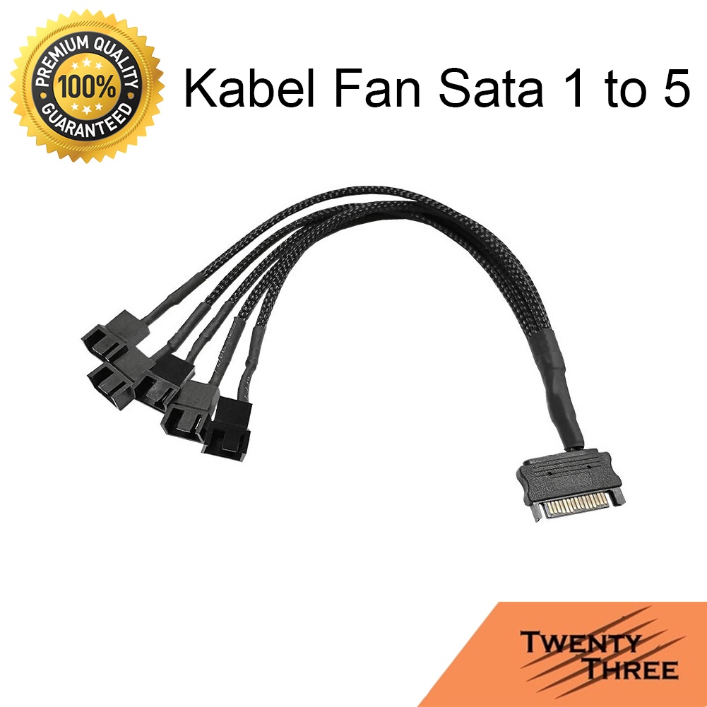 Jual Kabel adapter fan splitter sata 1 to 5 hub pwm case cabang kipas ...