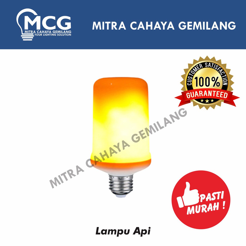 Jual LAMPU API LED / LAMPU OBOR LED E27 / LED FLAME LIGHT 5 WATT ...
