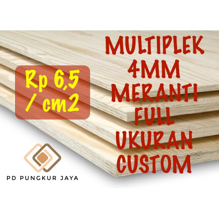 Jual TRIPLEK / MULTIPLEK 4MM MERANTI FULL UKURAN CUSTOM | Shopee Indonesia
