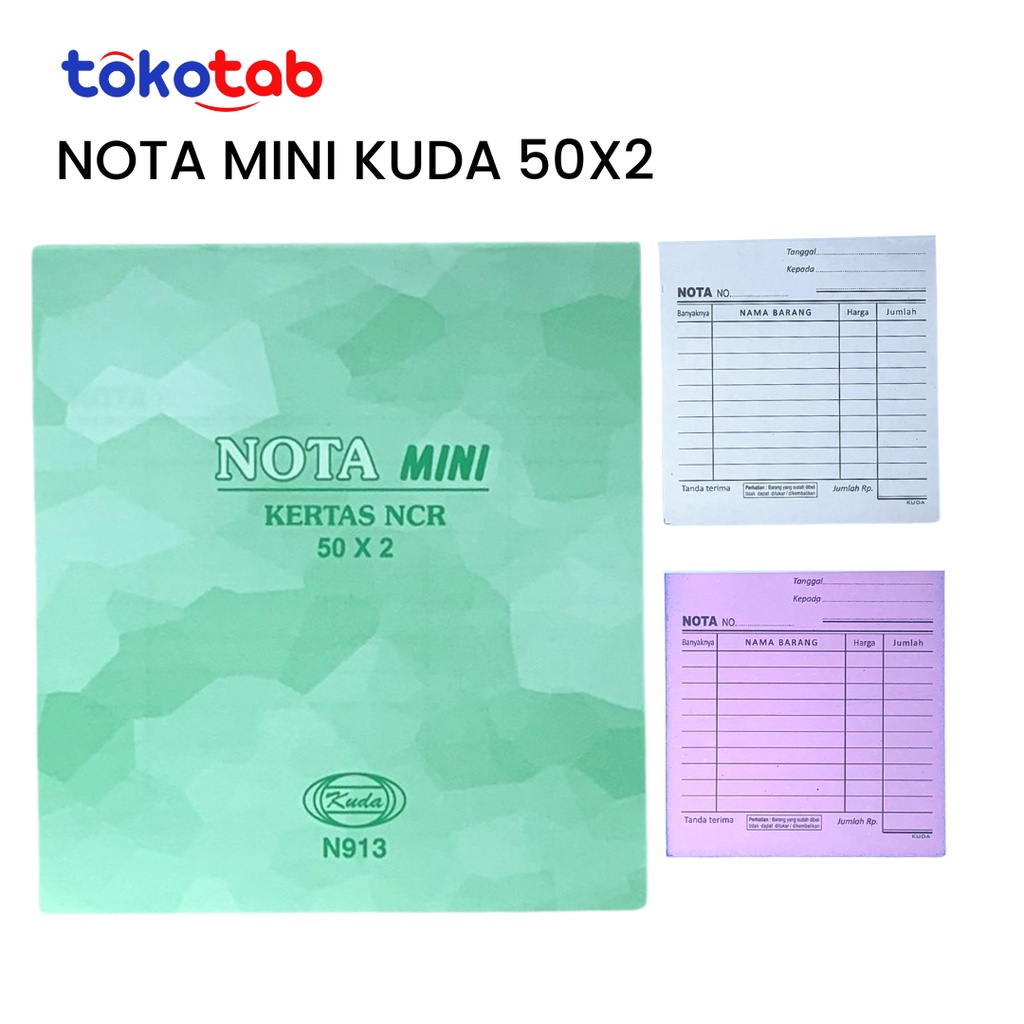 Jual Tokotab - Nota Mini Nota Ncr Kuda 1ply 2ply | Shopee Indonesia