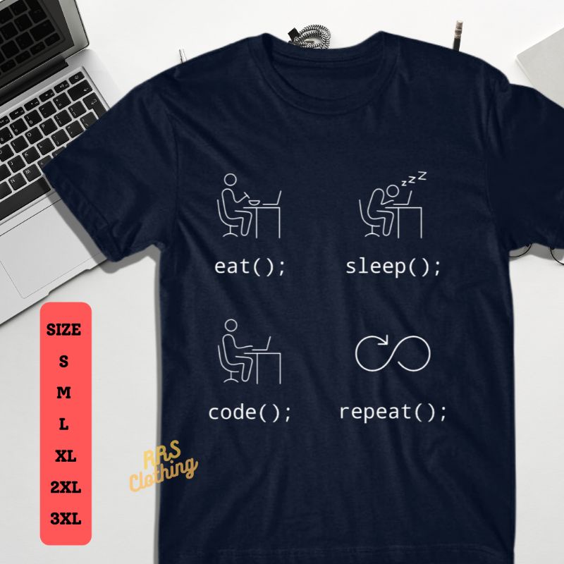 Jual Tshirt Kaos Combed 20s Programmer EAT SLEEP CODE REPEAT Jumbo XXXL ... Jual Tshirt Kaos Combed 20s Programmer EAT SLEEP CODE REPEAT Jumbo XXXL ...