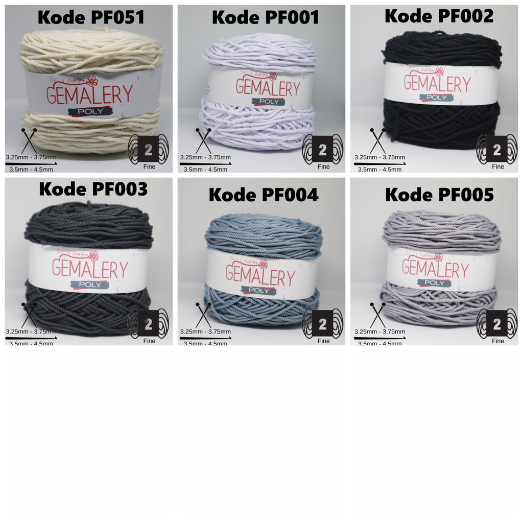 Jual Benang Rajut Polyester Big Ply / Poly Besar / D30 - Part 1 ...