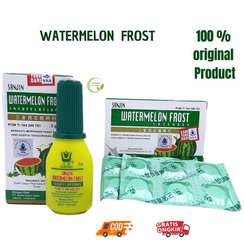 Jual SanJin Watermelon Frost Semprot | Watermelon Frost Lozenges Hisap ...