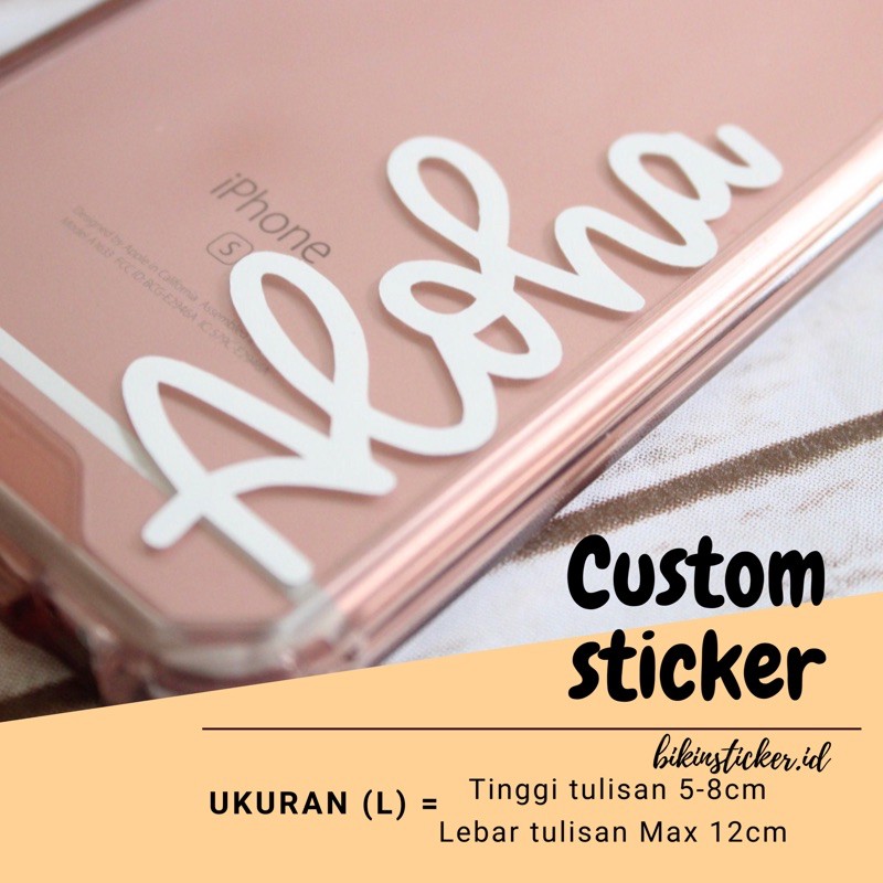 Jual CUSTOM STICKER TULISAN UKURAN L | Shopee Indonesia