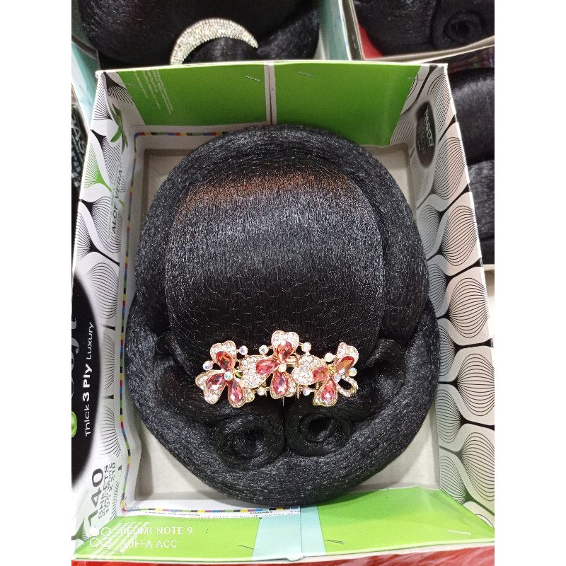 Jual sanggul oval modern/ konde dewi + tusuk sanggul | Shopee Indonesia