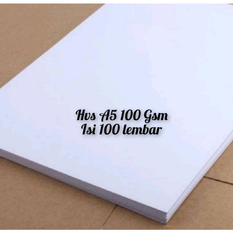 Jual Isi 100 lembar kertas hvs A5 100 gsm | Shopee Indonesia
