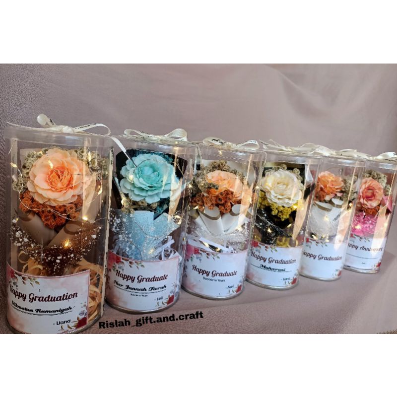 Jual [BUKET DALAM TABUNG] / Bunga kering / Kado Graduate / Wedding ...