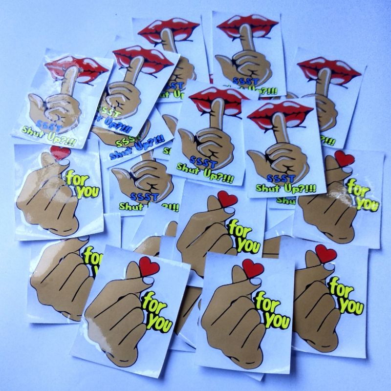 Jual Sticker Cutting Tumpuk Isyarat Jari Tangan | Shopee Indonesia