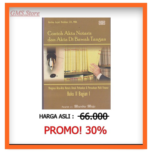 Jual CONTOH AKTA NOTARIS & AKTA DI BAWAH TANGAN BK.II BAG.I | Shopee ...