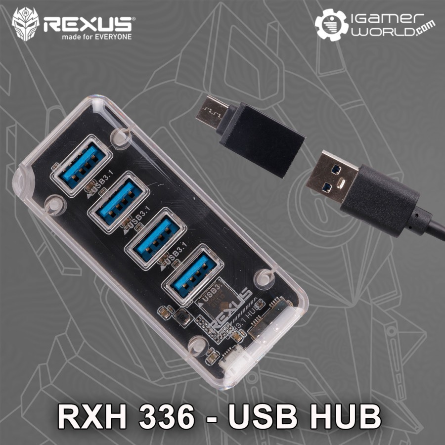 Jual Rexus RXH 336 USB HUB 4 Port + Converter Type C | Shopee Indonesia