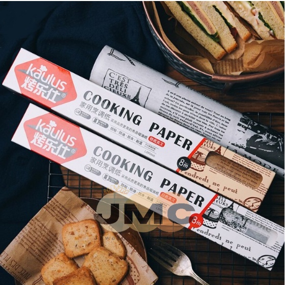 Jual JMC Kertas Baking Paper Motif Koran Wax Paper Alas Panggang Loyang ...