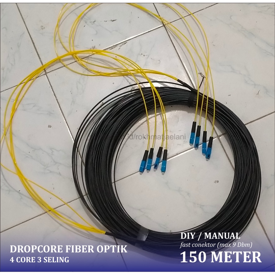 Jual Kabel Fiber Optik Dropcore 4 Core 3 Seling 150 Meter | Shopee ...