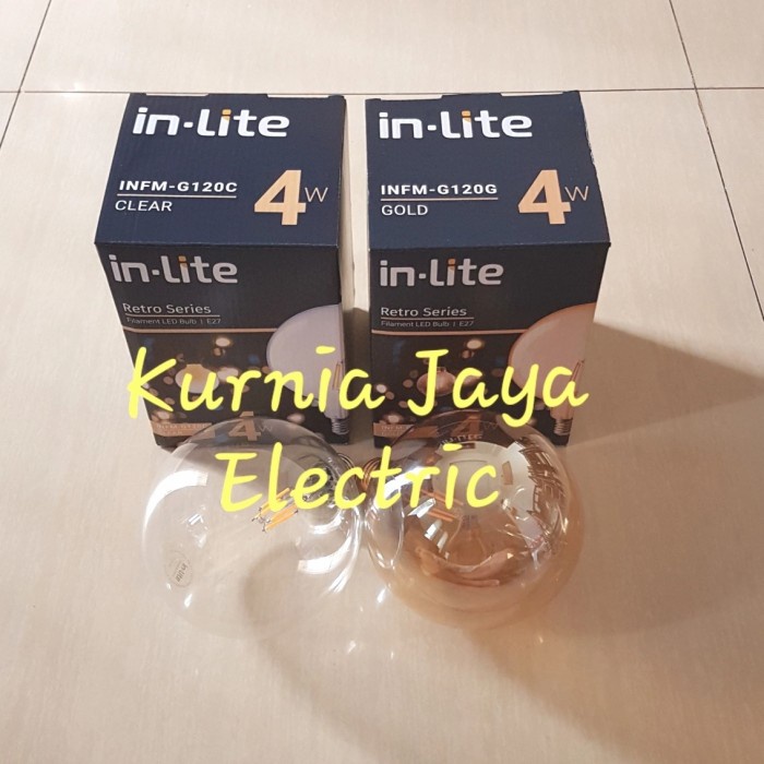 Jual INLITE Lampu LED Filament Globe INFM G120 4W E27 220V 2 Jenis ...