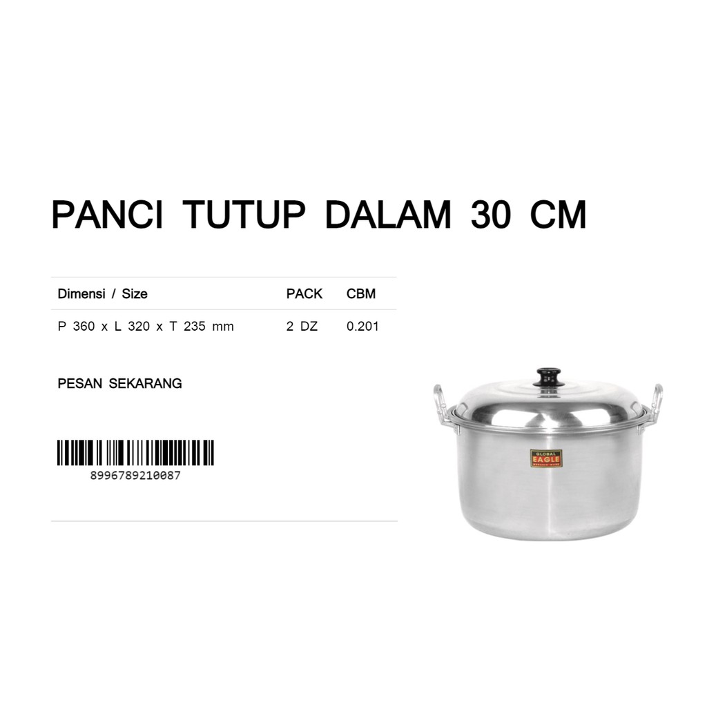 Jual (keluargastore)Panci besar Aluminium Eagle dan jawa 30 33 36 40 CM ...
