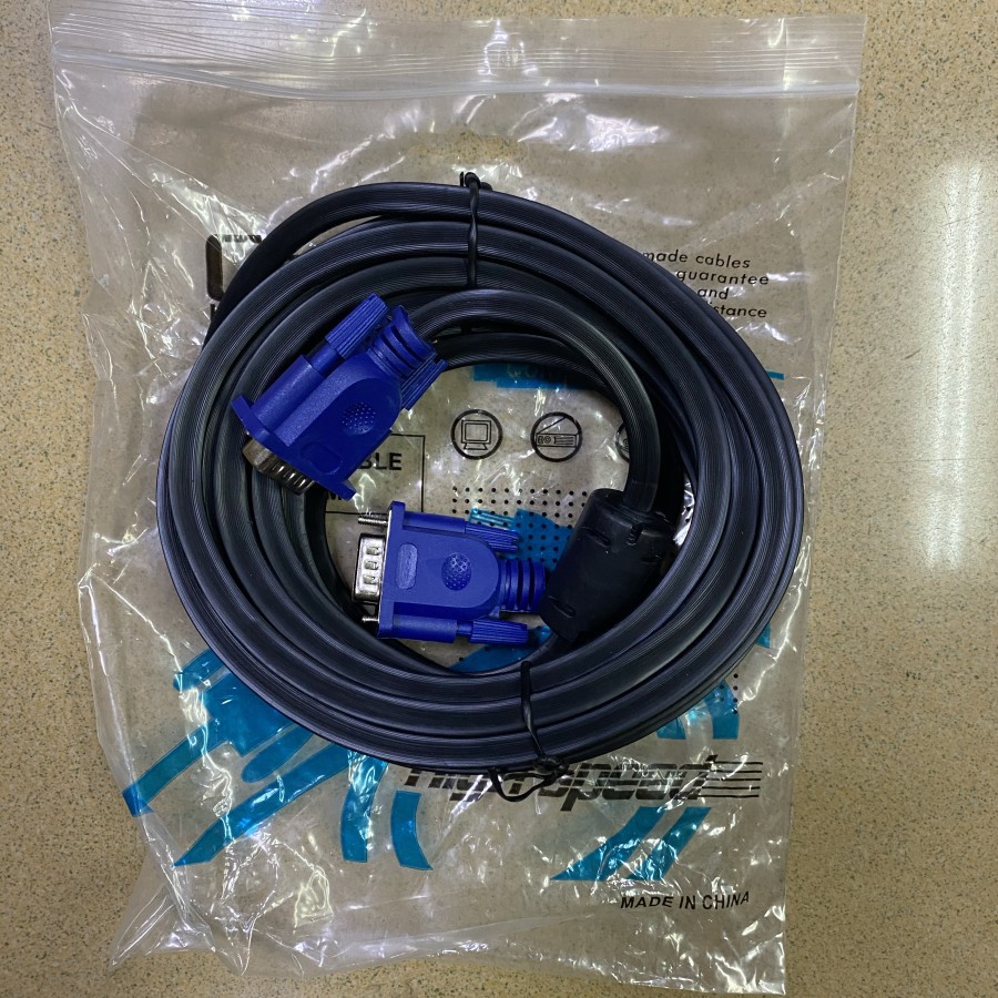 Jual Kabel VGA 5M Male Gold Plate 3+4 Cable VGA 5 Meter VGA | Shopee ...