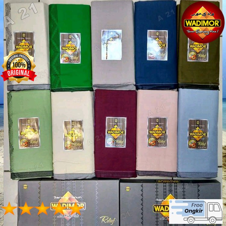 Jual Kain Sarung Tenun S28-10 Motif Relief WADIMOR Original Warna Dewasa | Shopee Indonesia