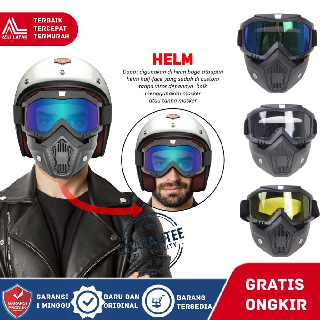 Jual Kacamata Google Mask Masker Full Face Helem Goggle Mask Helm ...