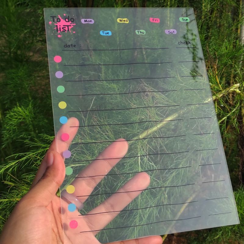 Jual akrilik to do list akrilik plan acrylic planner monthly planner ...