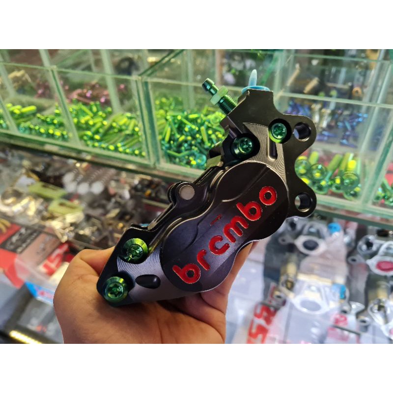 Jual Kaliper Brembo 4piston Grad A-20 + Baut Titanium ( THAILAND ) | Shopee Indonesia