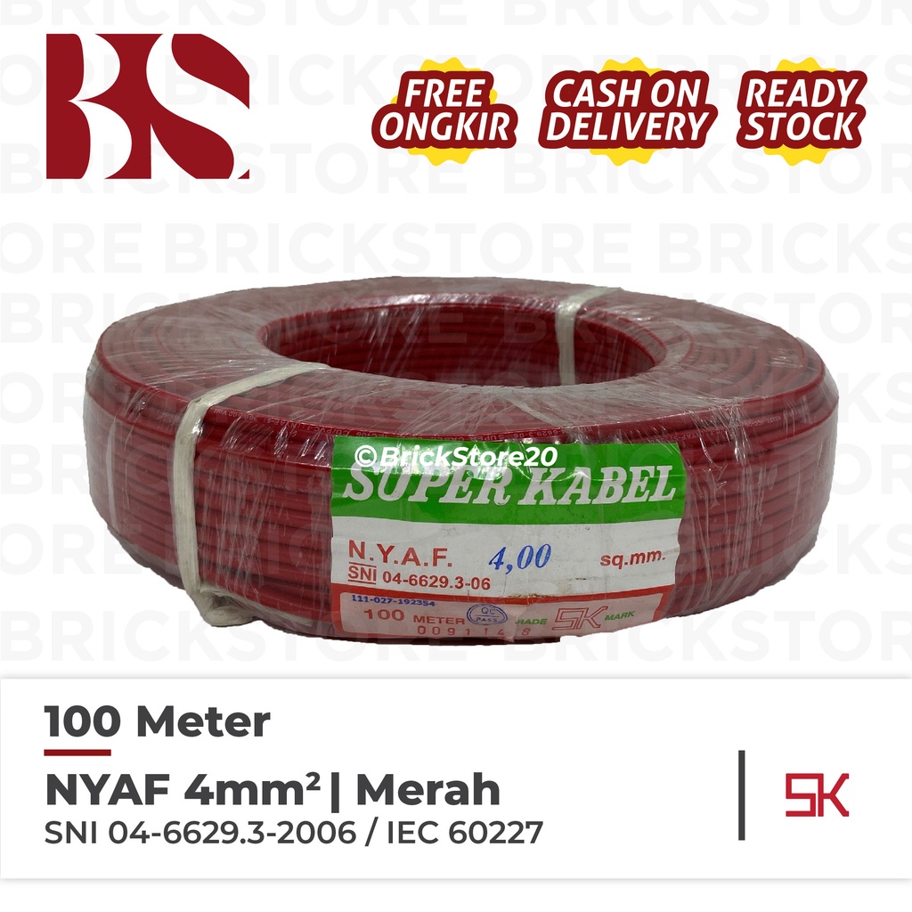 Jual Kabel Super NYAF 4 mm NYAF 4 NYAF 4 AF 4 AF 4 SQMM 4mm SNI | Shopee Indonesia
